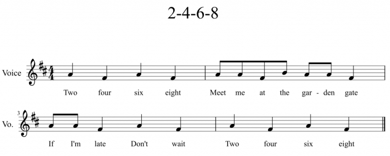 2, 4, 6, 8 Ta & Titi Partner Activity - The Musical Rose