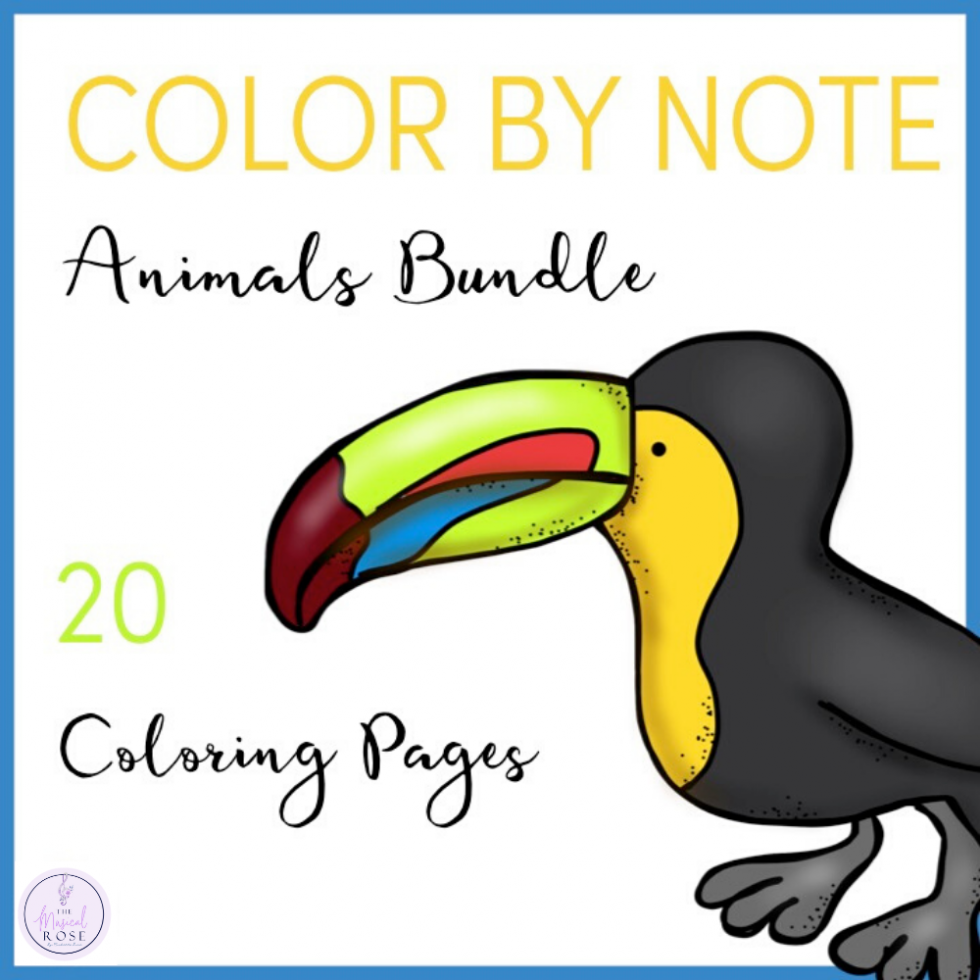 Color by Note Animals Discounted Bundle - The Musical Rose