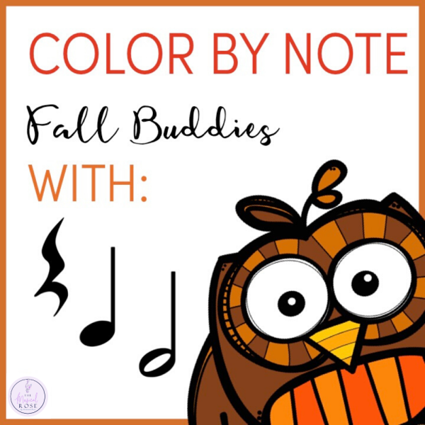 Color By Note Fall - The Musical Rose