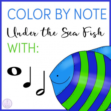 Color By Note Under the Sea Fish - The Musical Rose