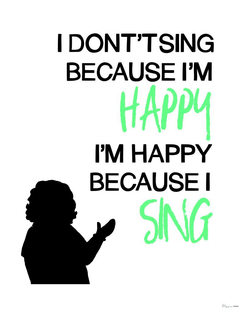 Silhouette Style Motivational Choir Posters - The Musical Rose